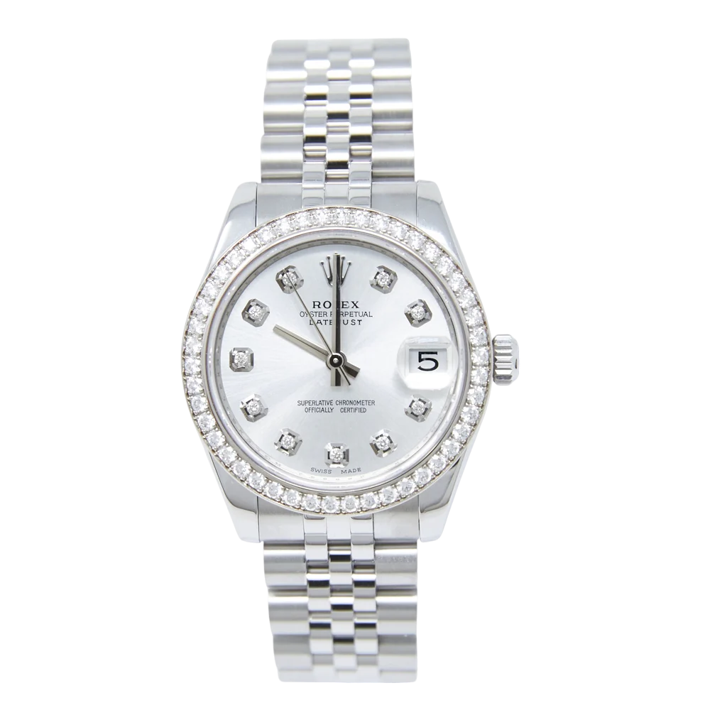 Rolex Datejust 178384 Silver Diamond 31mm – WatchGuys