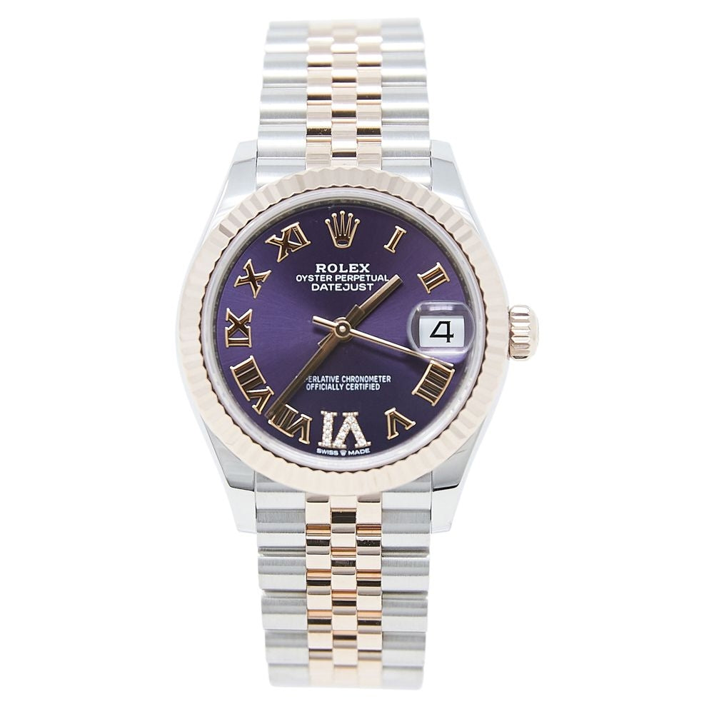 Rolex Datejust 278271 Purple 31mm 18K Rose Gold and Steel – WatchGuys
