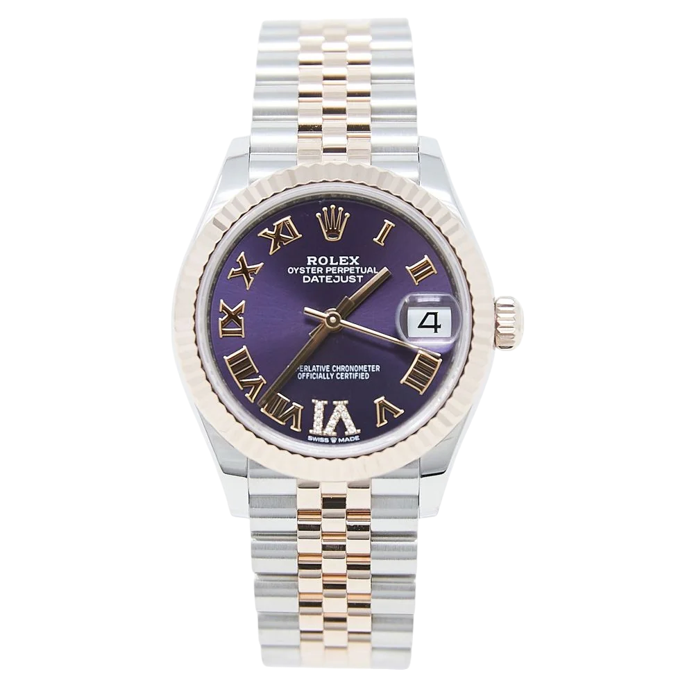 Rolex Datejust 278271 Purple 31mm 18K Rose Gold and Steel – WatchGuys