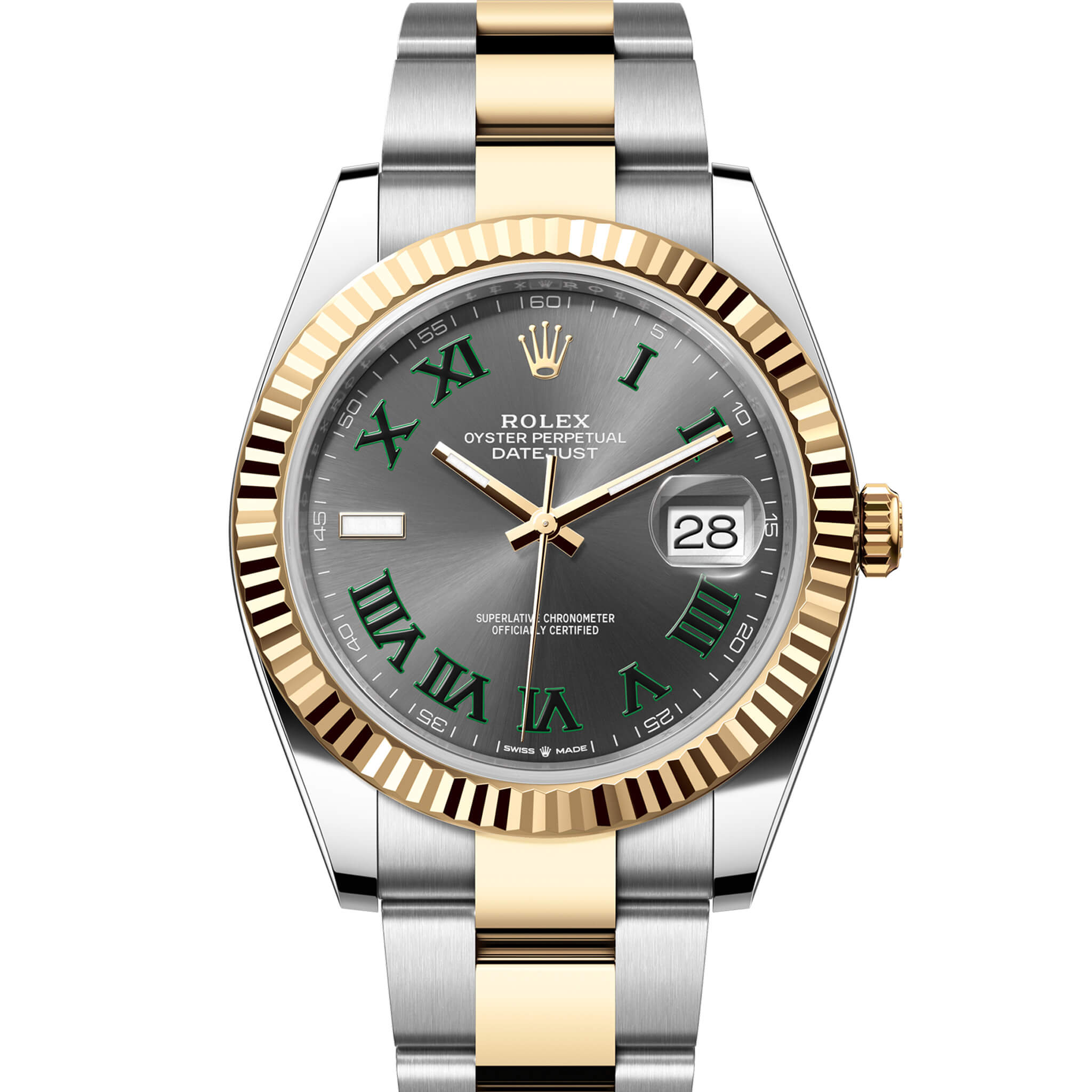Rolex Datejust 126333 Wimbledon Oyster 41mm Two Tone – WatchGuys