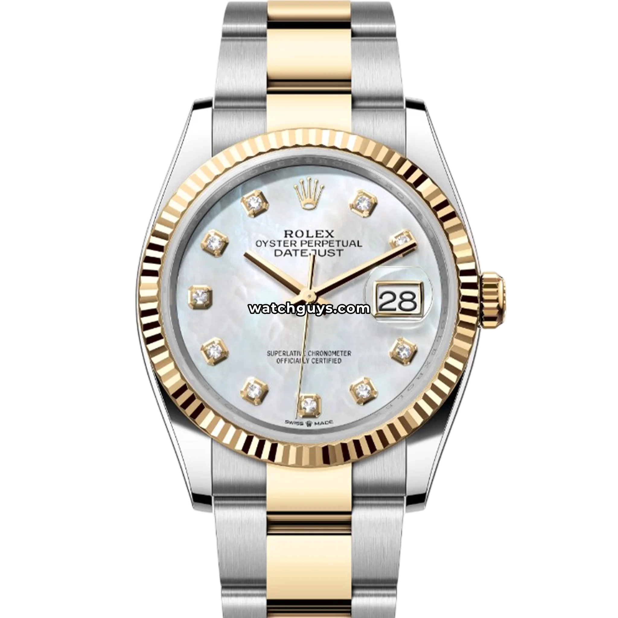 Rolex Datejust 126233 Mother of Pearl Diamond Oyster 36mm – WatchGuys