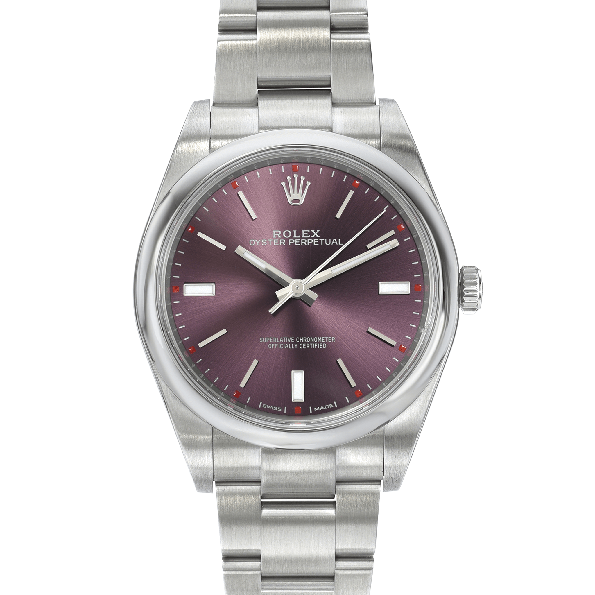 Rolex Oyster Perpetual 114300 Red Grape 39mm – WatchGuys
