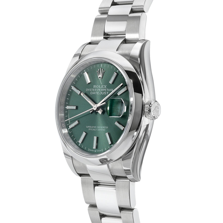 Rolex Datejust 126200 Mint Green 36mm Stainless Steel – WatchGuys