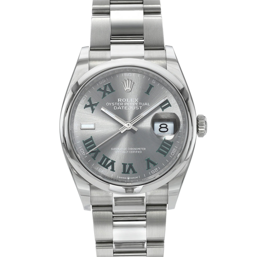 Rolex Datejust 126200 Wimbledon Oyster 36mm Stainless Steel – WatchGuys