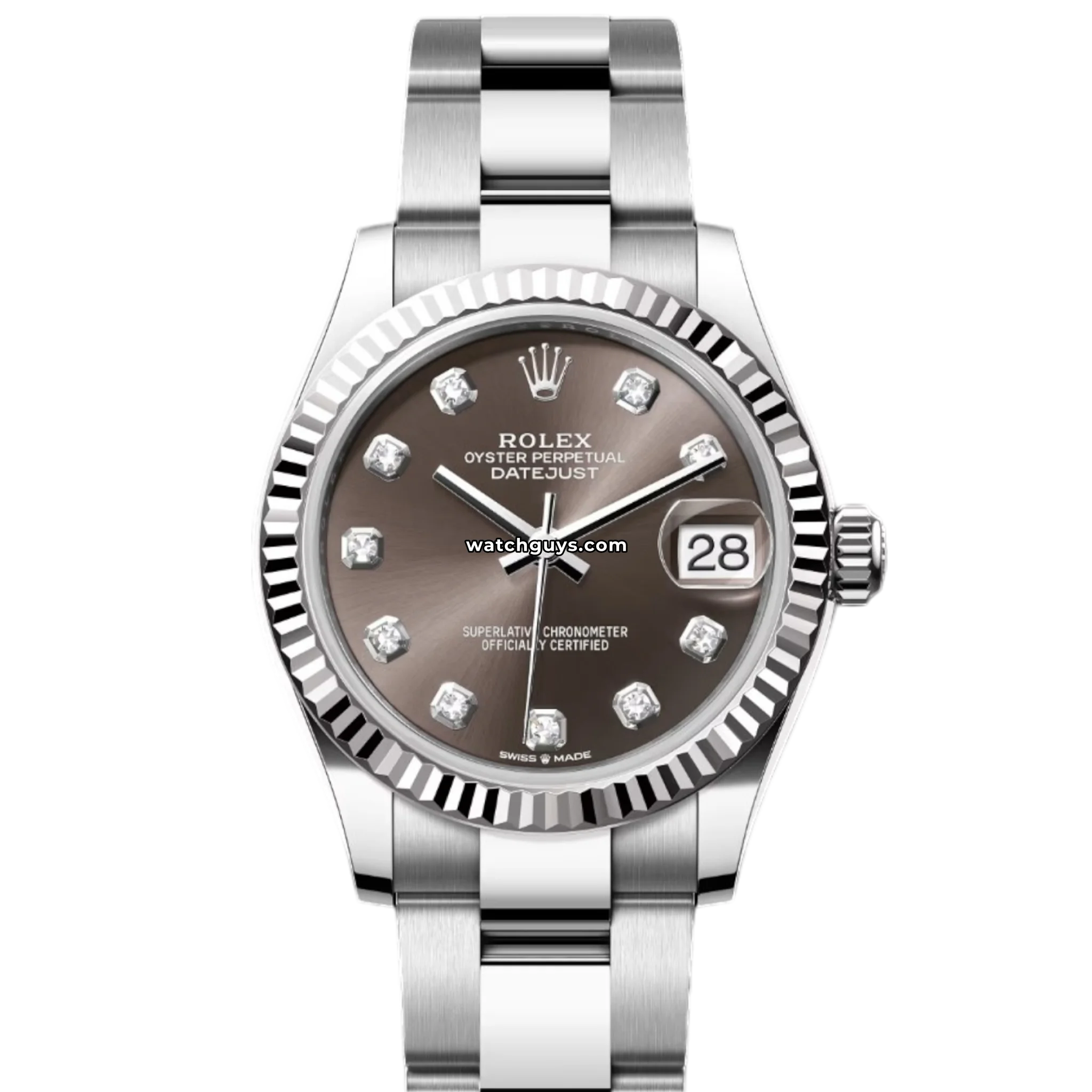Rolex Datejust 278274 Dark Grey Diamond 31mm Oyster – WatchGuys