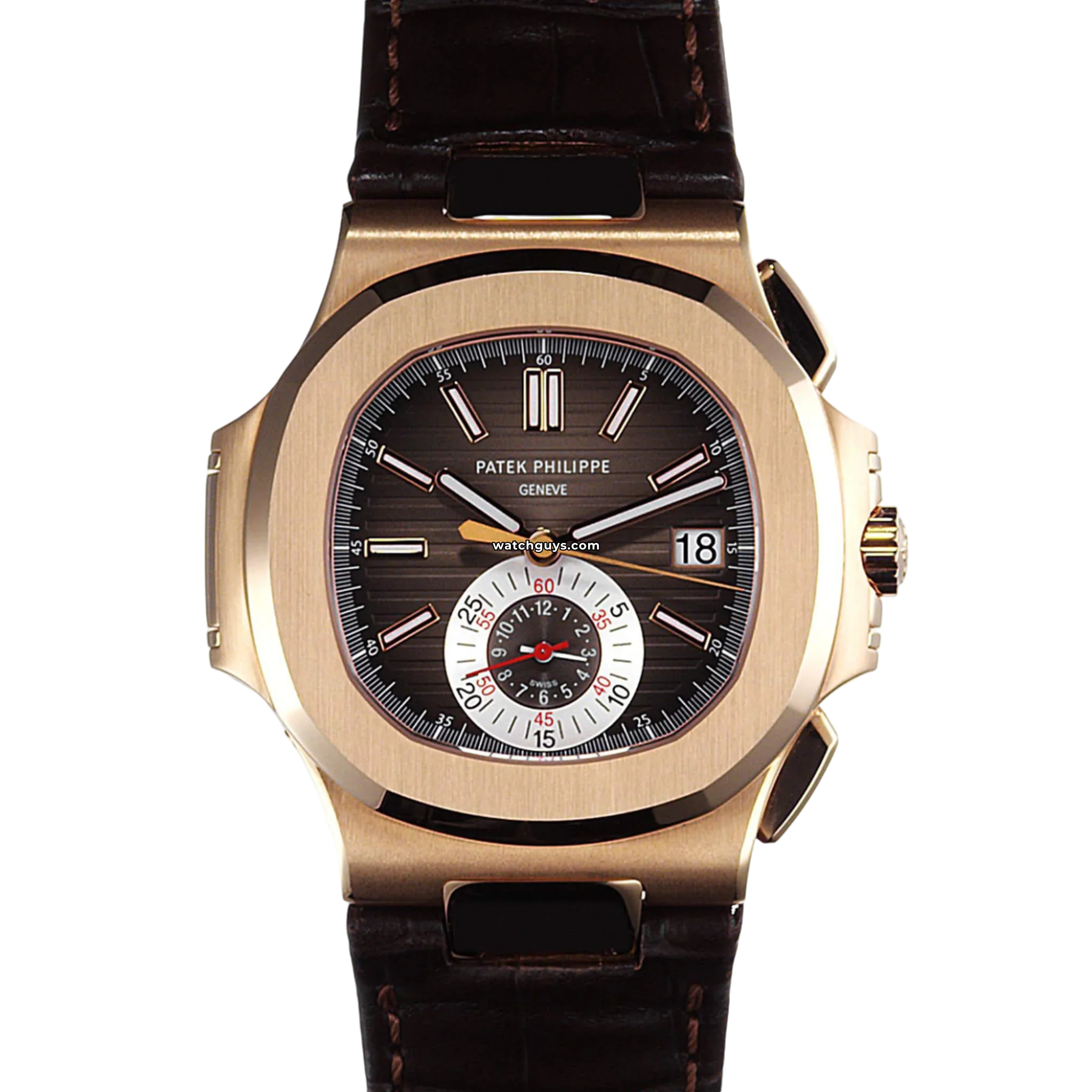 Patek Philippe Nautilus Chronograph 5980R-001 - 100% Authentic – WatchGuys