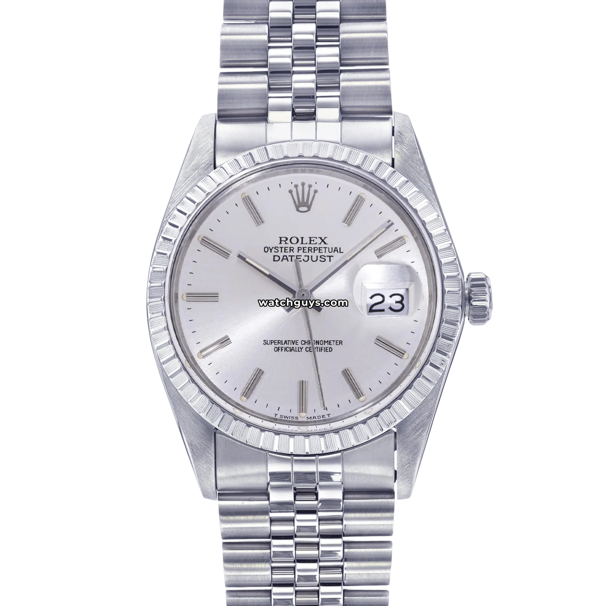 Rolex Datejust 16030 Silver 36mm Stainless Steel Jubilee – WatchGuys