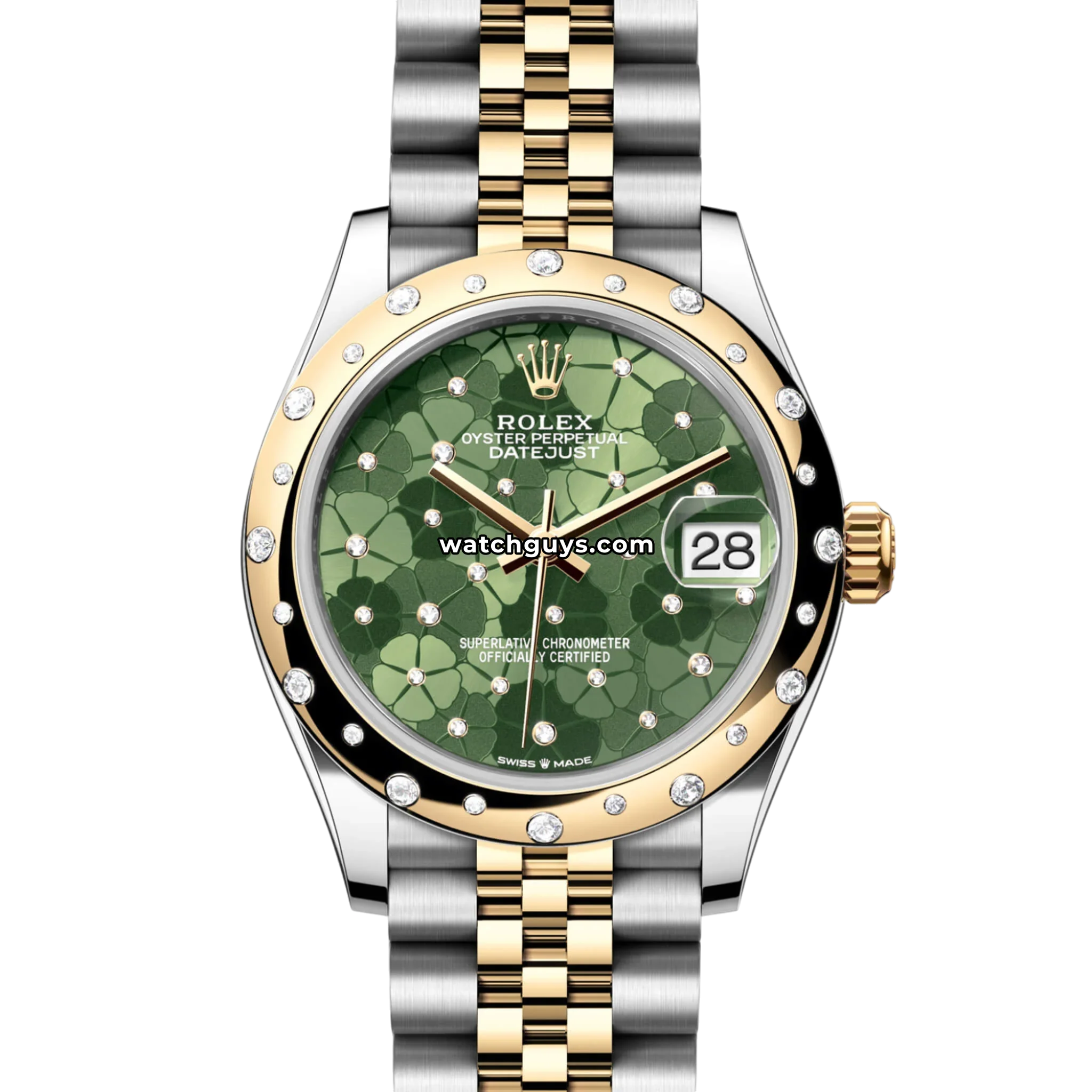 Rolex Datejust 278343RBR Green Floral Motif Diamond – WatchGuys