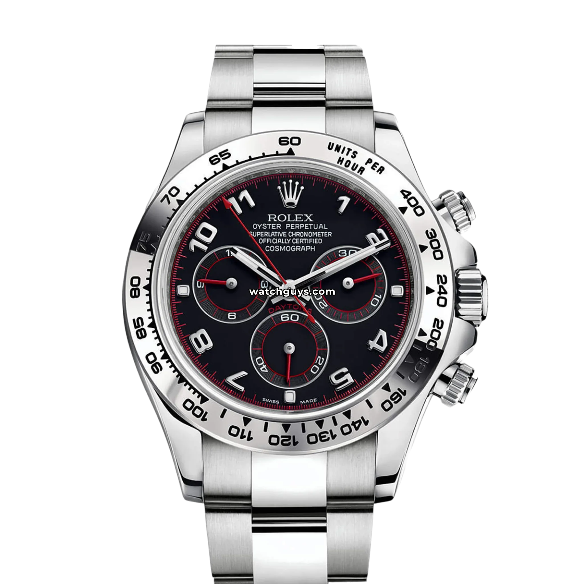 Rolex Daytona 116509 Black Arabic Racing 40mm 18K White Gold – WatchGuys