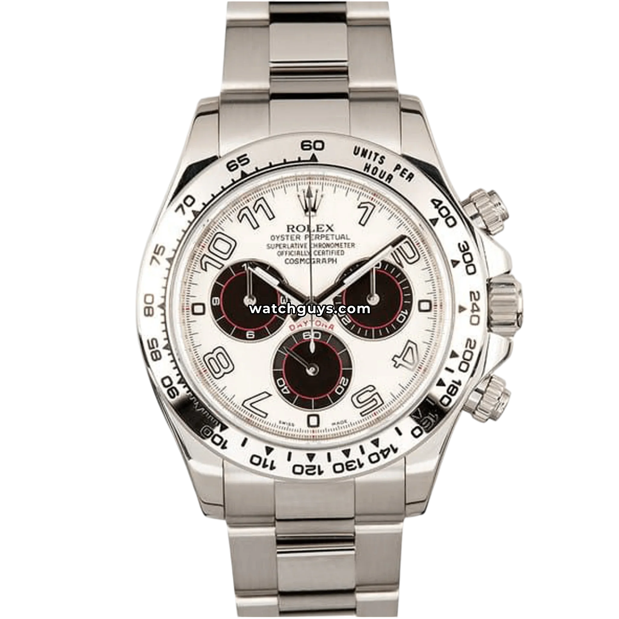 Rolex Daytona 116509 White Dial 40mm 18K White Gold – WatchGuys