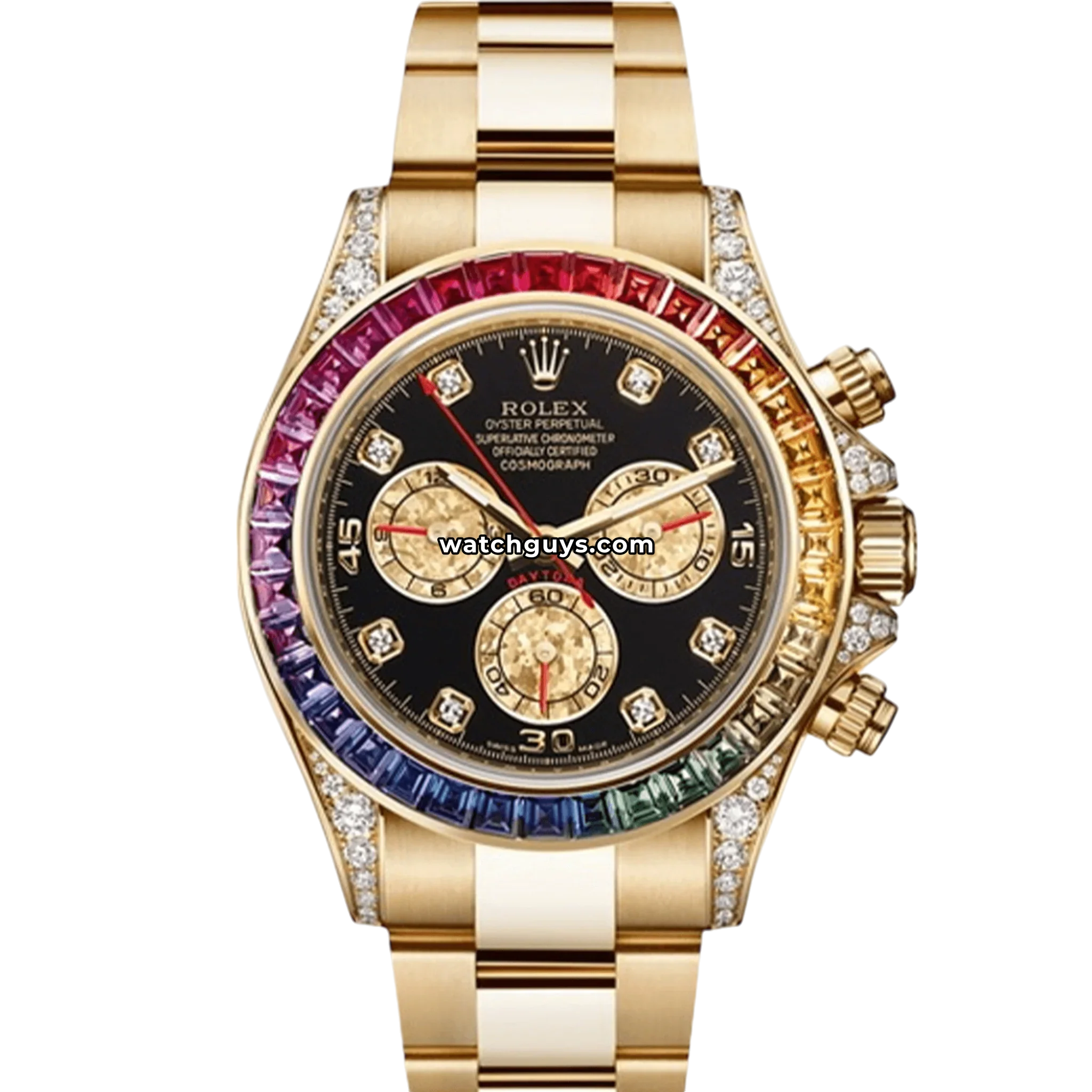 Rolex Daytona 116598RBOW Rainbow Yellow Gold 40mm – WatchGuys