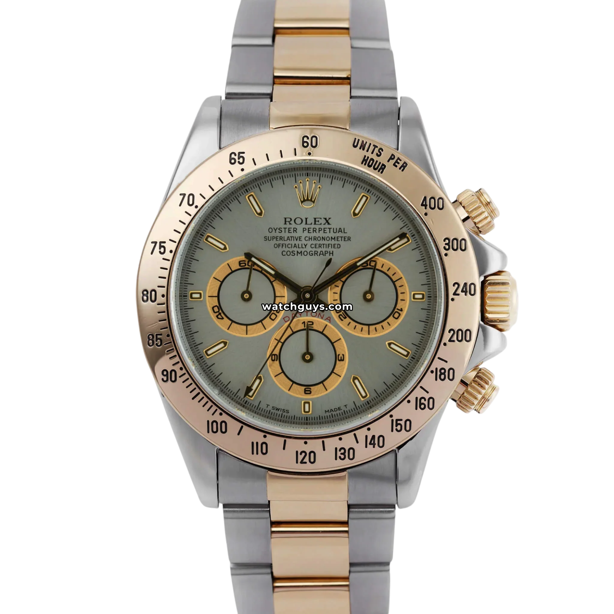 Rolex Daytona 16523 Silver 40mm Two Tone – WatchGuys