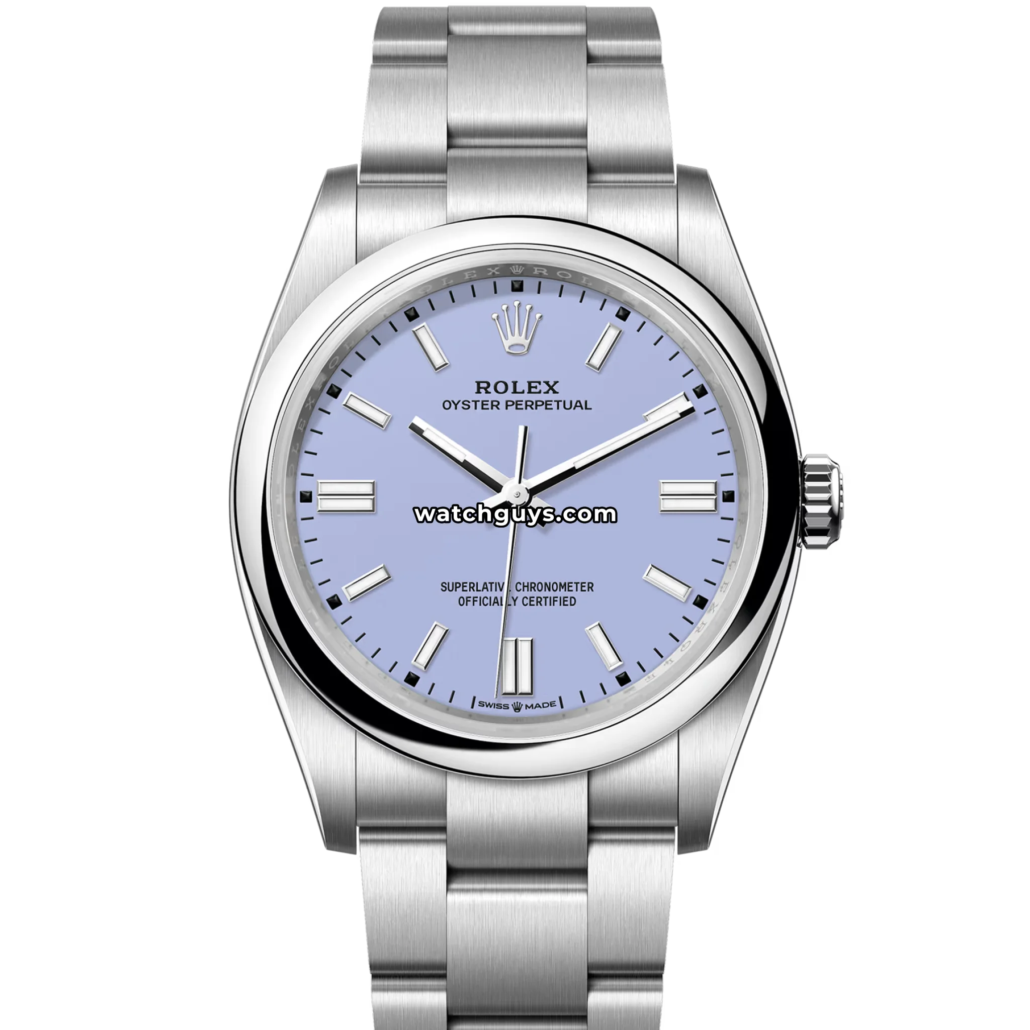 Rolex Oyster Perpetual 126000 Lavender Dial 36mm Stainless Steel ...
