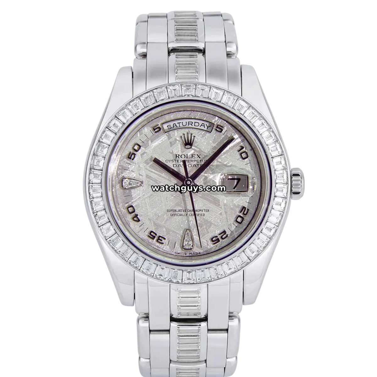 Rolex Day-Date Masterpiece 18956 Meteorite 39mm Platinum – WatchGuys