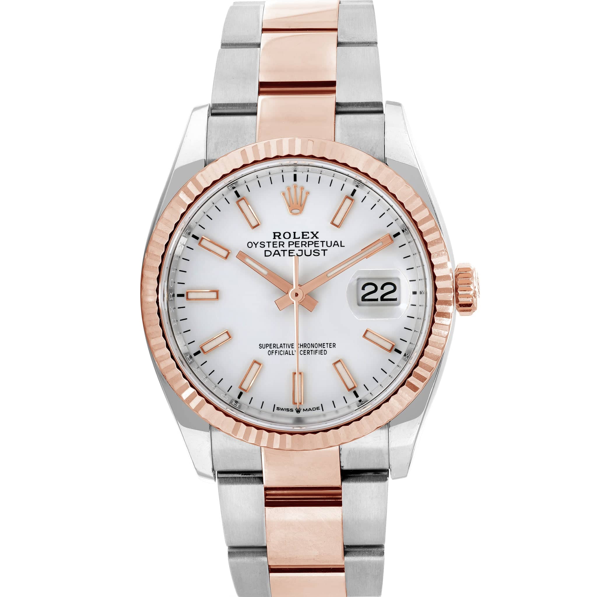 Rolex Datejust 126231 - 36mm White Dial Steel/Rose Gold – WatchGuys