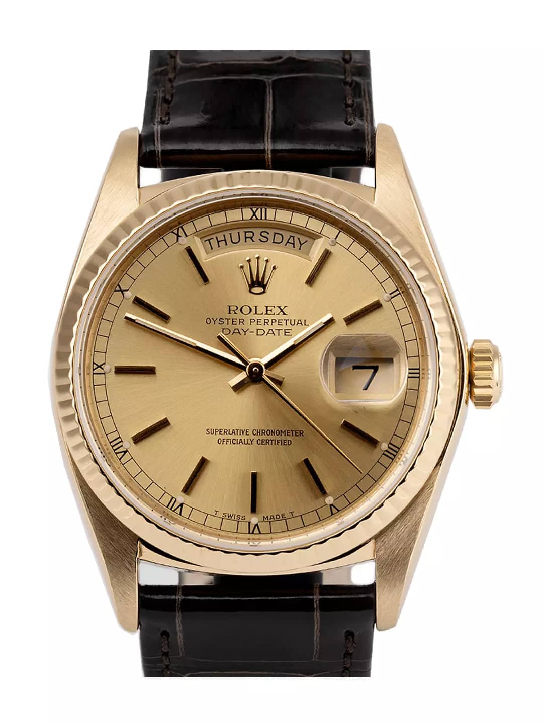 Rolex Day-Date 18038 Champagne Dial – WatchGuys